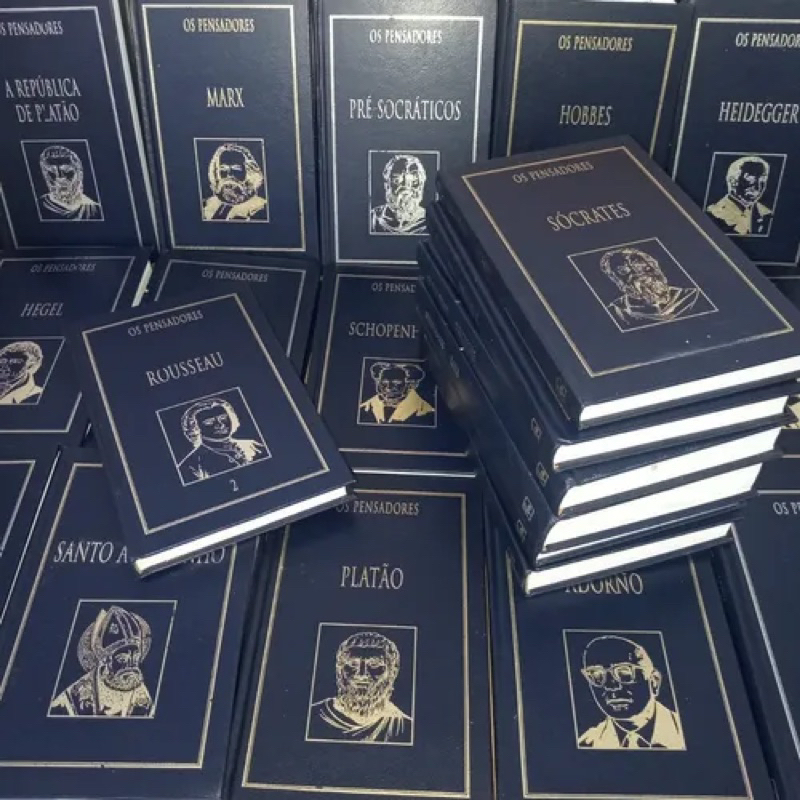 Coleção os pensadores Nova cultural - Capa dura Azul | Shopee Brasil