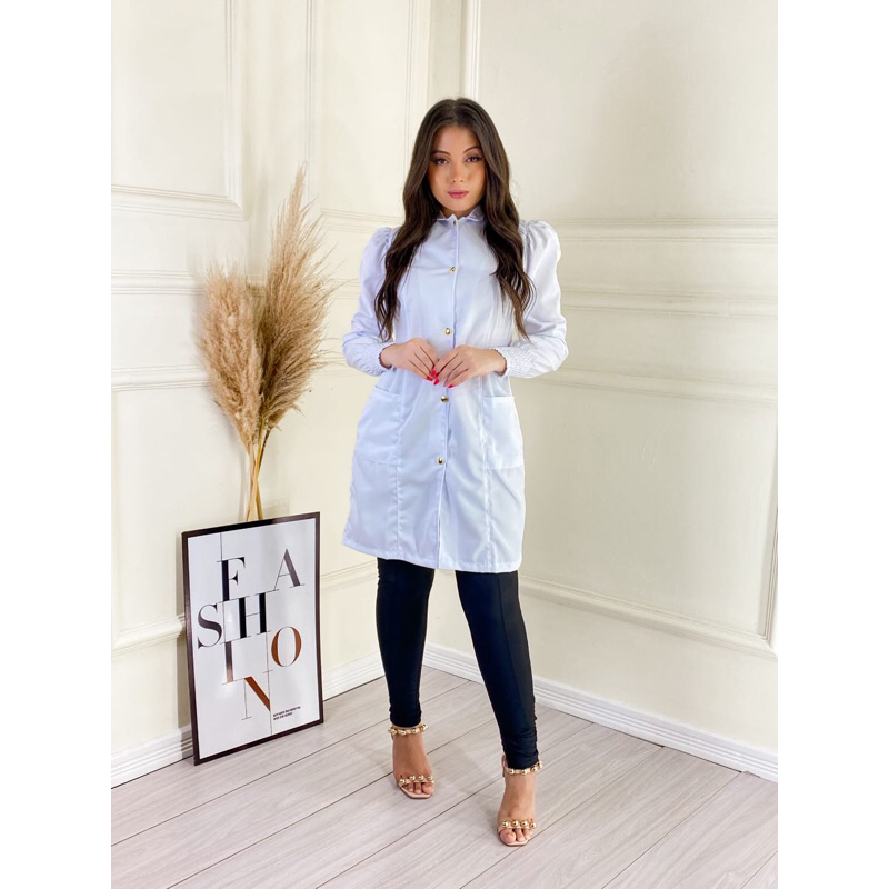 Jaleco Em Gabardine | Shopee Brasil