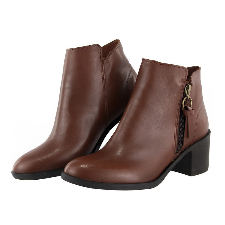 Bota Feminina Couro Legítimo Argola Confort Cano Curto | Shopee Brasil