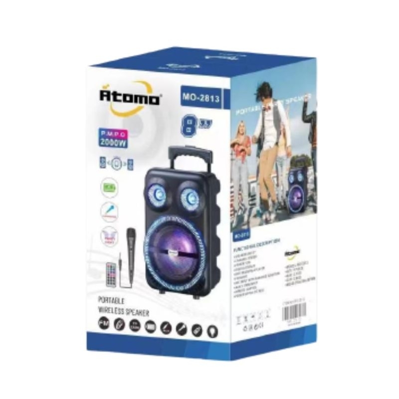 Caixa de som amplificada Bluetooth conexão smart karaoke microfone ...