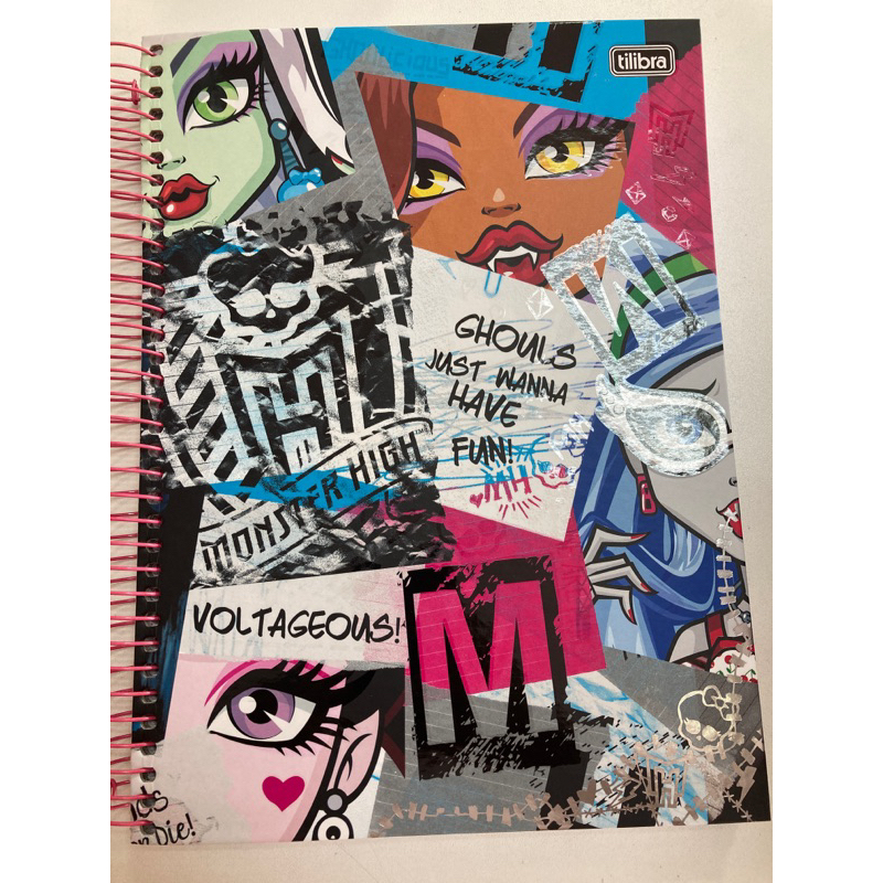 Caderno Tilibra 10 Matérias 200f Monster High | Shopee Brasil