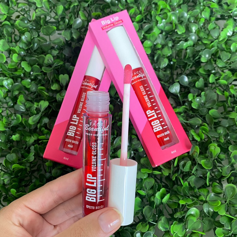 GLOSS VOLUME LABIAL, BIG LIP GLOSS FACE BEAUTIFUL | Shopee Brasil