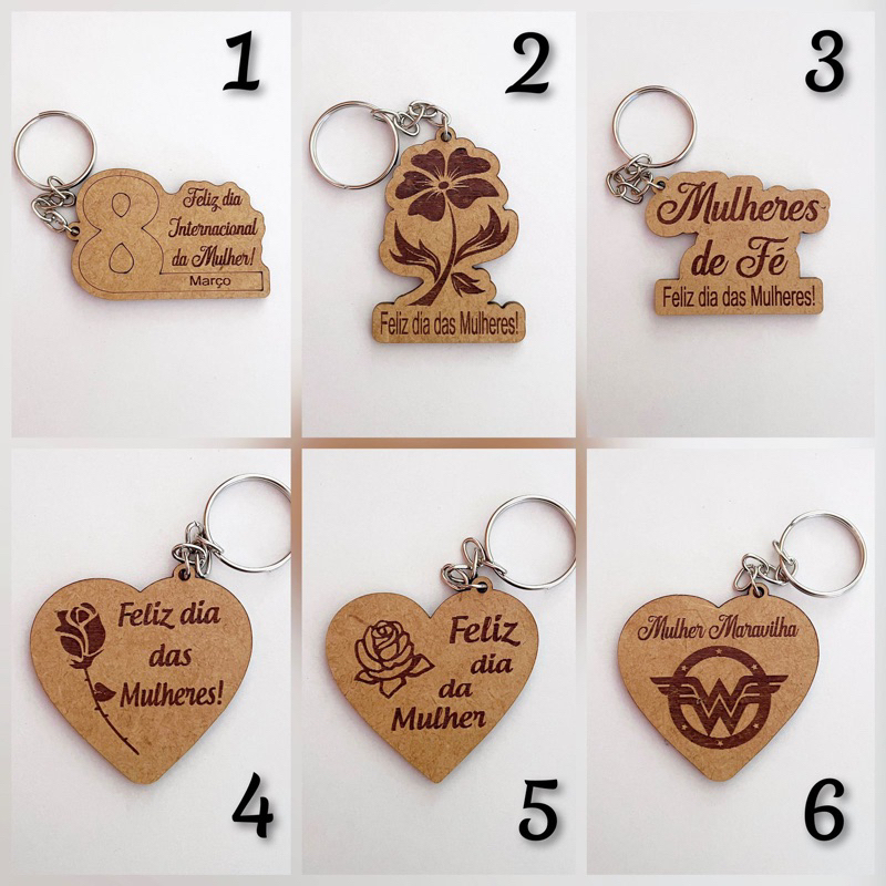 Kit Chaveiros Dia da Mulher para Lembrancinhas Dia Internacional das ...