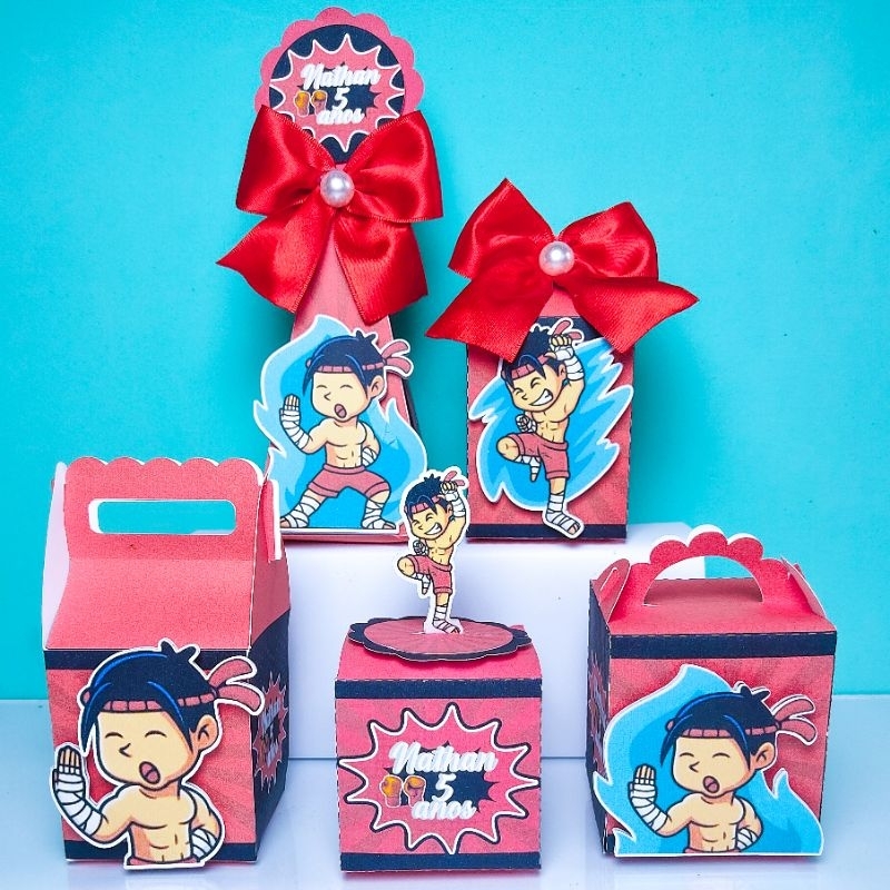Kit festa Personalizado Muay Thai (artes marciais) /Lembrancinhas ...