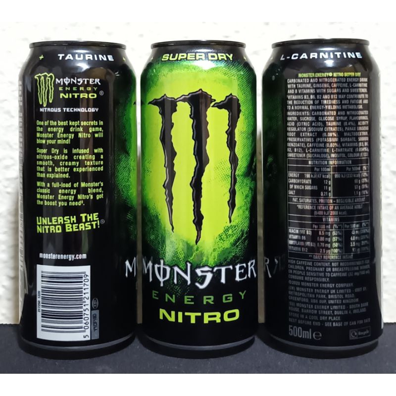 Monster Energy NITRO Super Dry 500ml | Shopee Brasil