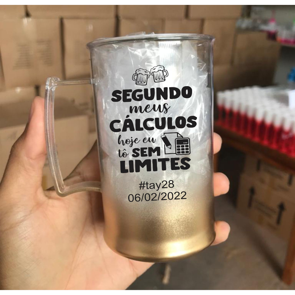 kit 30 canecas de chopp 430ml degradê personalizadas | Shopee Brasil