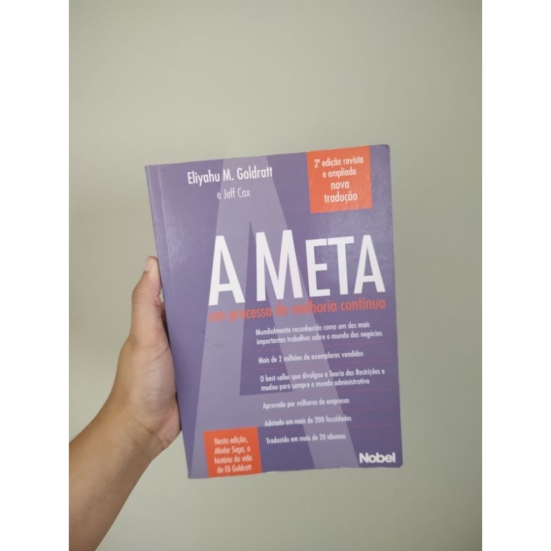 Livro A Meta - um processo de melhoria contínua, de Eliyahu M. Goldratt ...