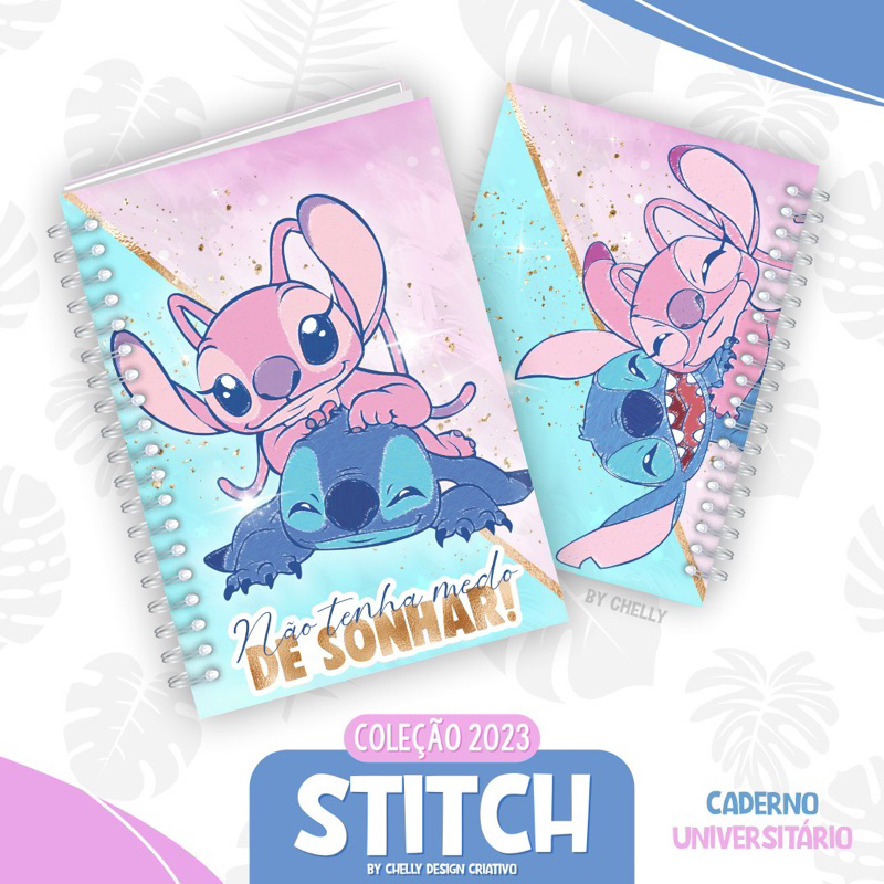 Caderno Stitch - A5 / Universitário /Caligrafia | Shopee Brasil
