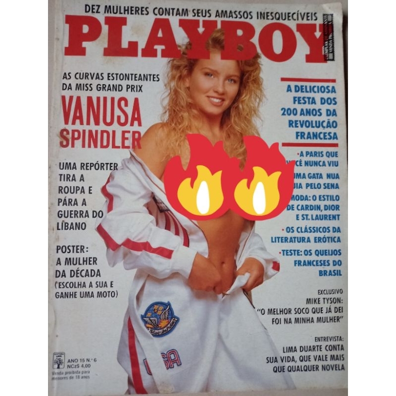 Revista Playboy Vanusa Spindler Junho 1989 Rara BAV | Shopee Brasil