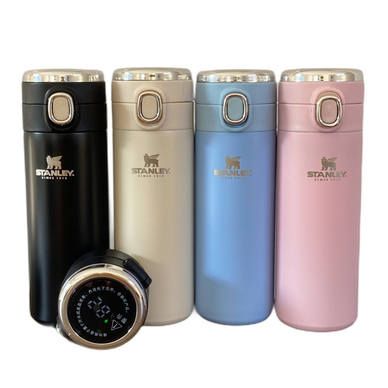 Garrafa térmica INOX termometro digital Led indicador temperatura ...