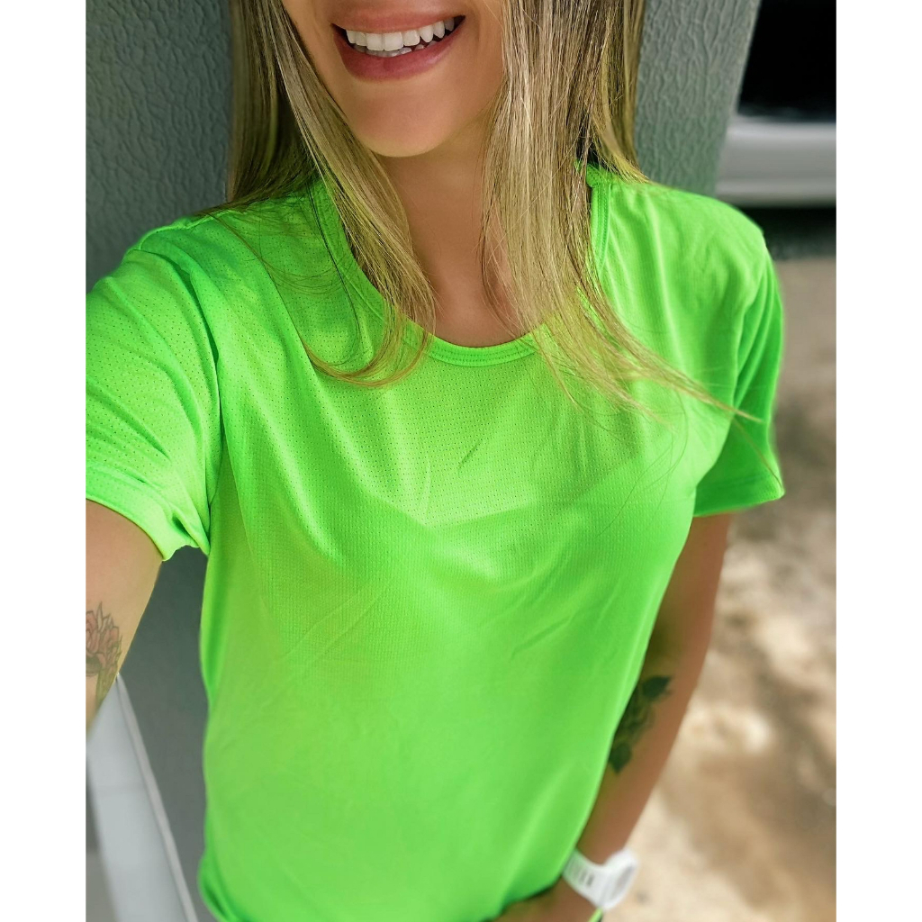 Camisa Dri Fit NEON Breathe Treino Pronto Entrega DRI-FIT Refletiva ...