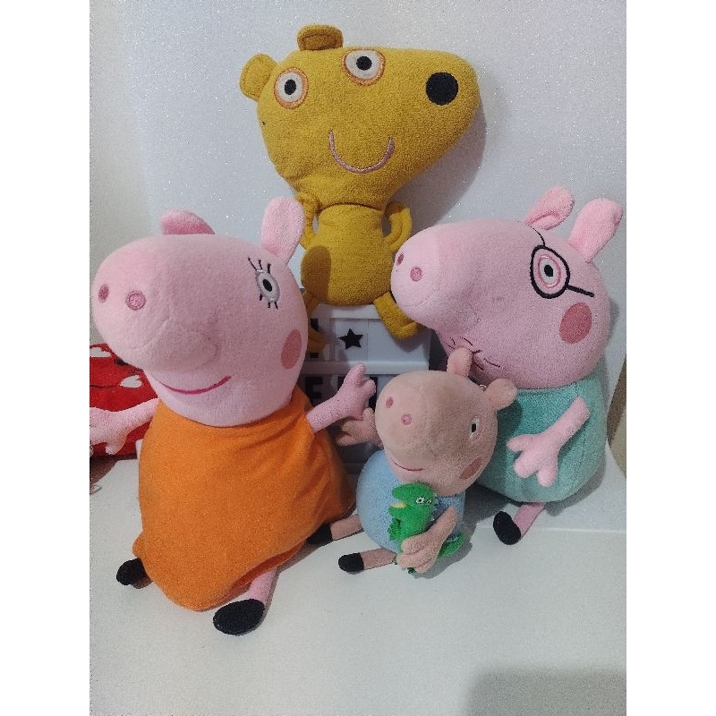 Pelúcia família Peppa Pig George papai Pig mamãe pig | Shopee Brasil