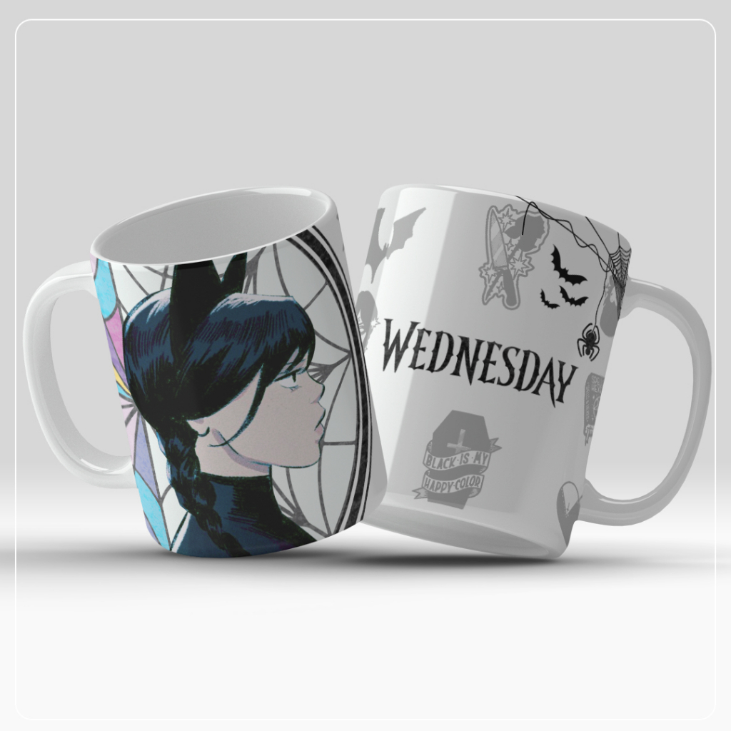 Caneca Linha Wandinha - Linha Exclusiva Porcelana Importada (325 ML ...
