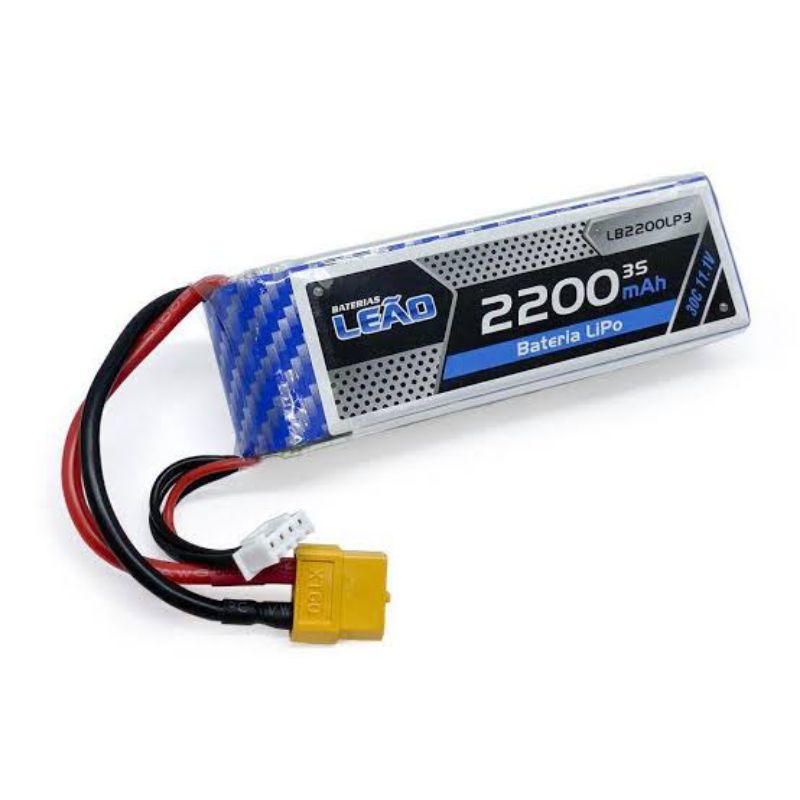 Bateria Lipo 2200mah 11.1v 3s 30c-60c Xt60 Aero Drone Heli | Shopee Brasil