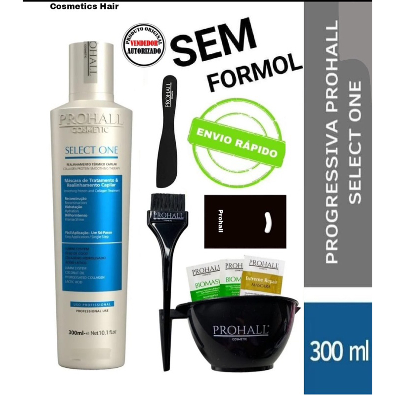 Progressiva Prohall Select one Original 300ml | Shopee Brasil