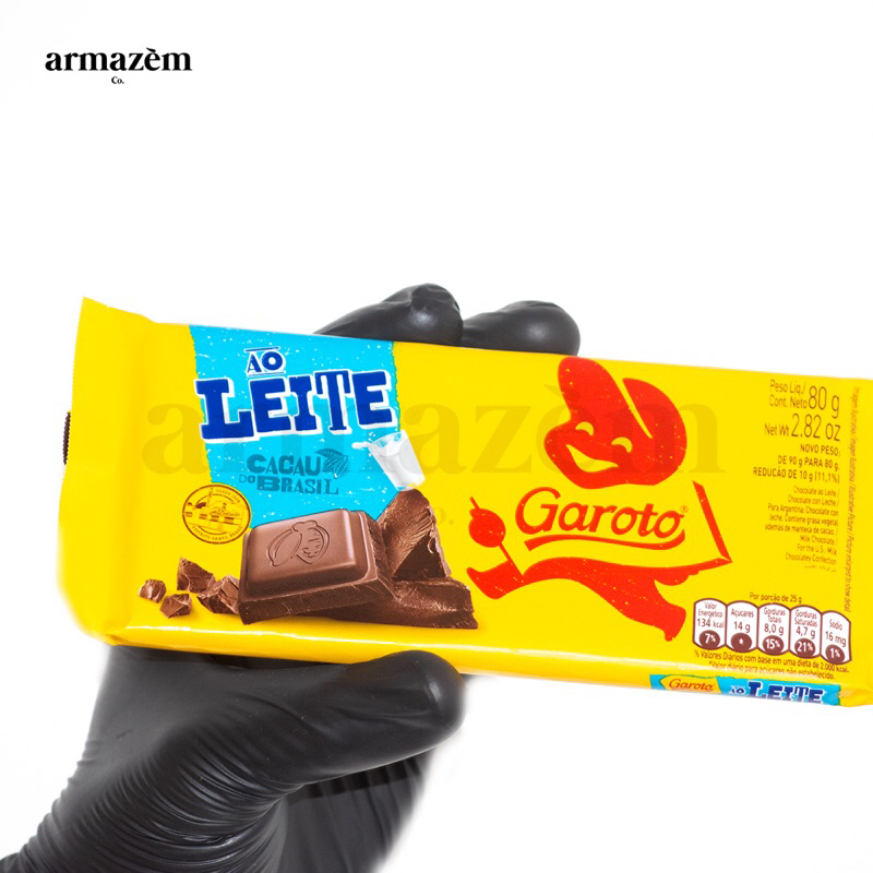 kit 4 unid. Barras de Chocolate Garoto Ao Leite | Shopee Brasil