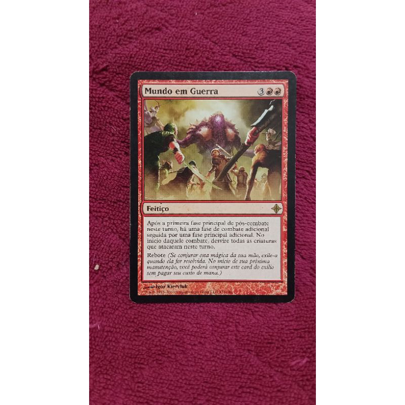 Carta de Magic "Mundo em Guerra"/"World at War" | Shopee Brasil