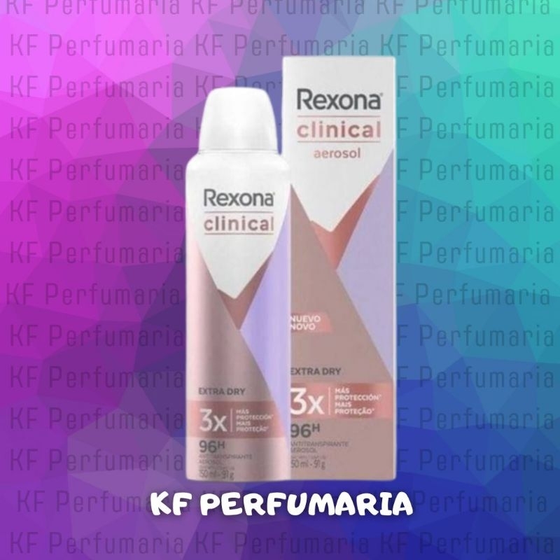 Desodorante Rexona Clinical Aerosol Extra Dry 96H 150ml | Shopee Brasil