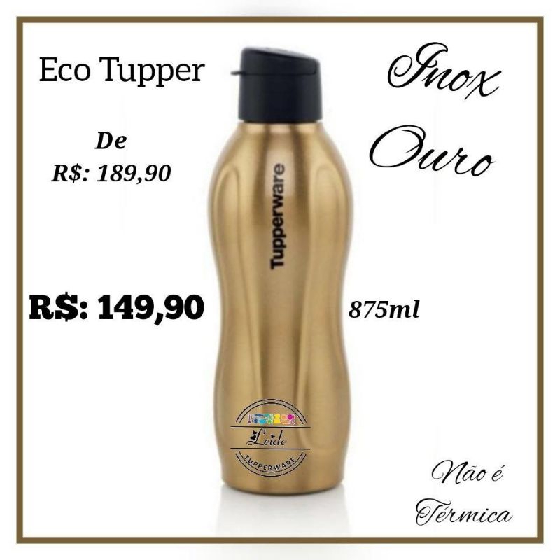 Eco Tupper Inox Ouro Tupperware | Shopee Brasil
