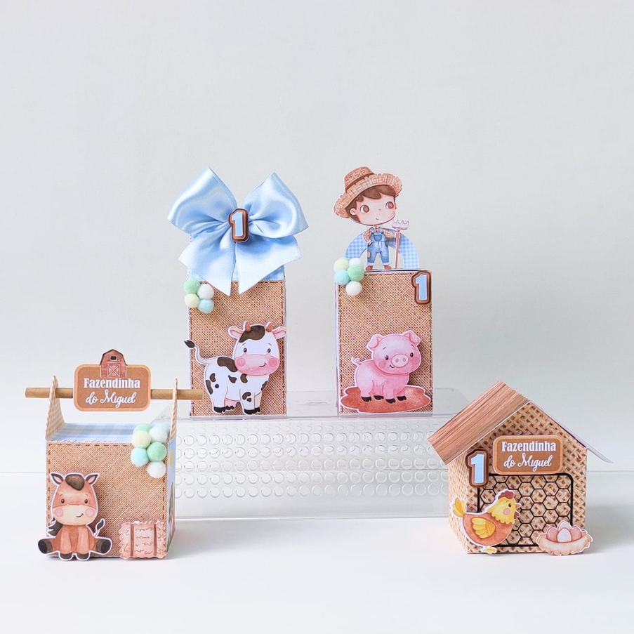 Personalizados Fazendinha Azul | Shopee Brasil