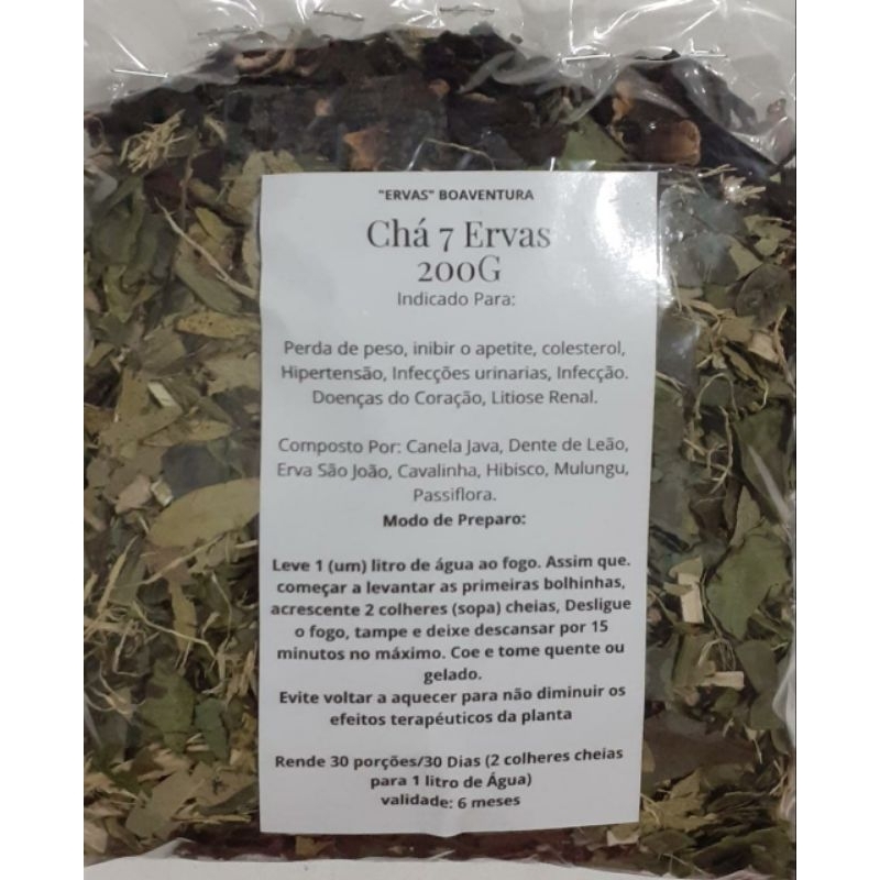 Chá Secreto/Chá 7 Ervas. 200g. | Shopee Brasil