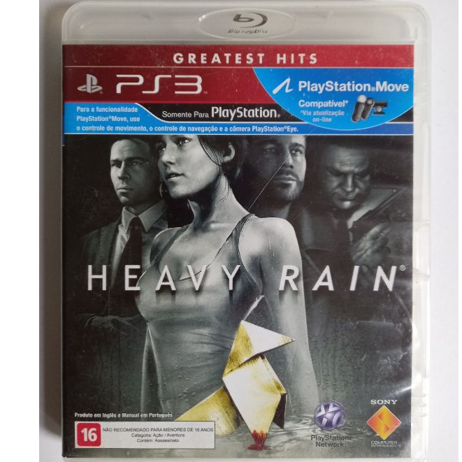 JOGO HEAVY RAIN ORIGINAL MIDIA FISICA CD. | Shopee Brasil