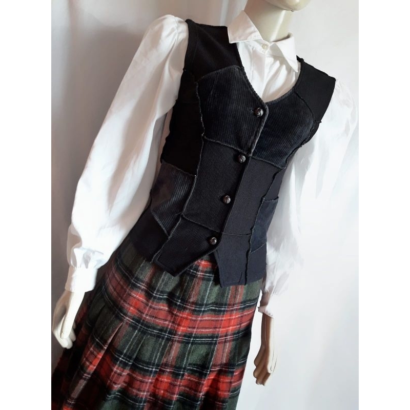 COLETE VINTAGE ARTESANAL GOTH | Shopee Brasil