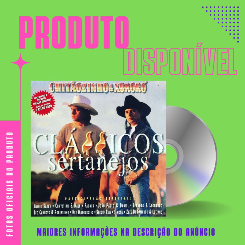 CD CHITÃOZINHO E XORORÓ - CLÁSSICOS SERTANEJOS - Almir Sater, Chystian e Ralf, Fagner, João ...