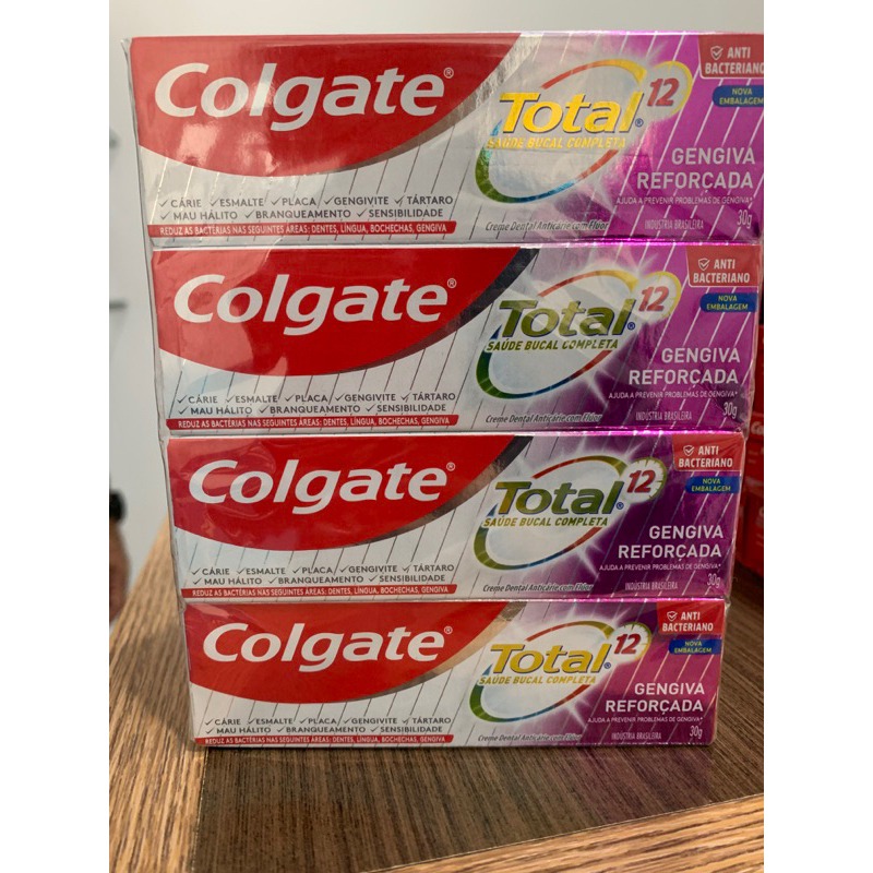 KIT CREME DENTAL COLGATE TOTAL 12 GENGIVA REFORÇADA - 6 UNIDADES DE 30g ...