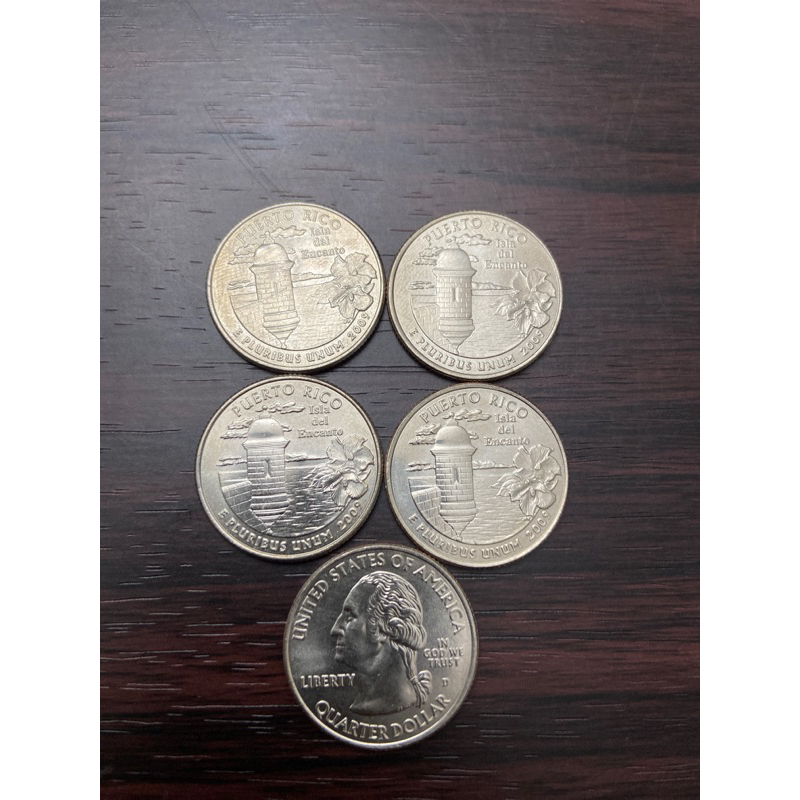 Quarter Dólar Puerto Rico flor de cunho 2009 | Shopee Brasil