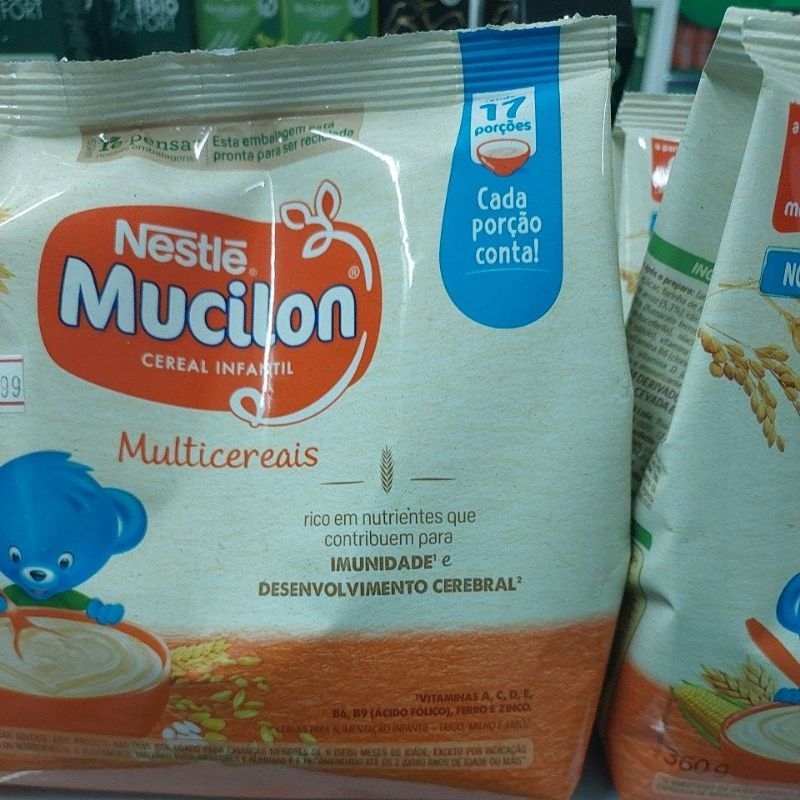 Mucilon Cereal Nestle. Arroz, Milho, Arroz e aveia e Multicerais ...