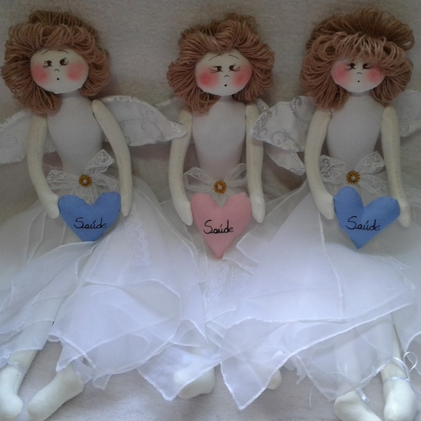Boneca de pano Anjinha da Guarda/Boneco anjo | Shopee Brasil