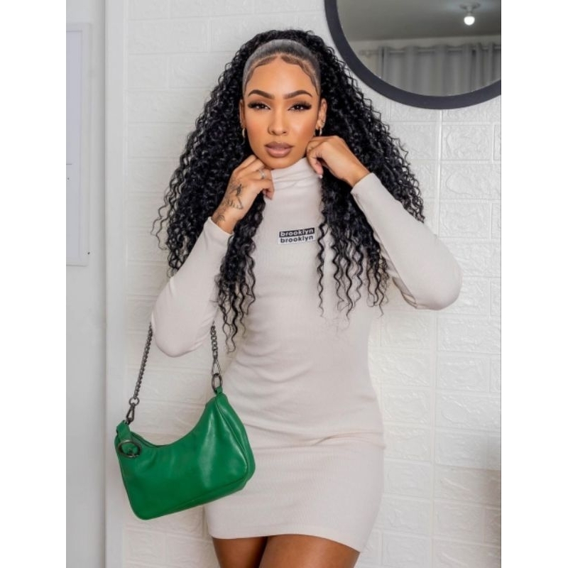 Vestido Manga Longa Novo Modelo Gringa Moda Com Bordado Brooklyn ...