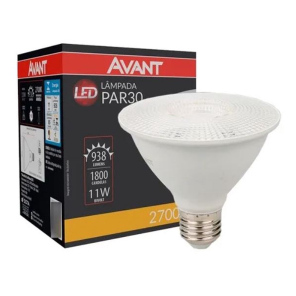 LAMPADA LED PAR30 11W 2700K/6500K BIVOLT 110V/220V E27 AVANT (BRANCO QUENTE/ BRANCO FRIO ...