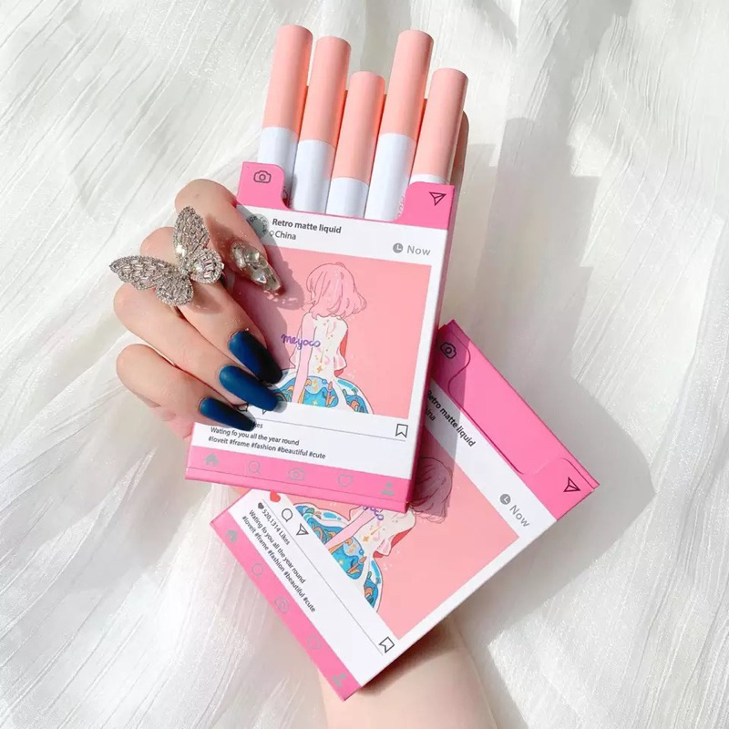 Caixa de batons anime kawaii lip tint hidratante labial maquiagem ...