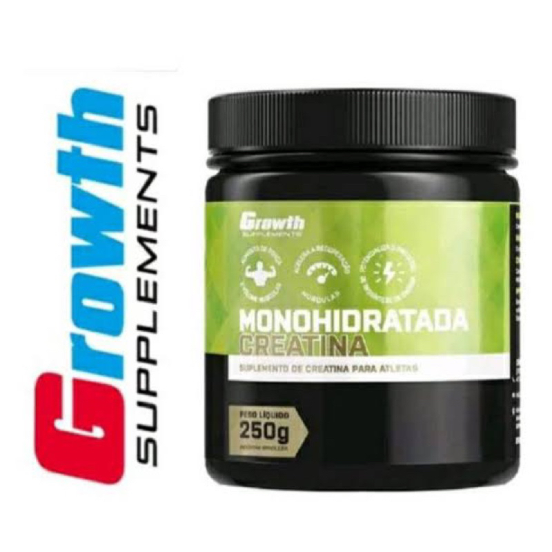 Creatina Growth Supplements - 250g Monohidratada - Produto 100% ...