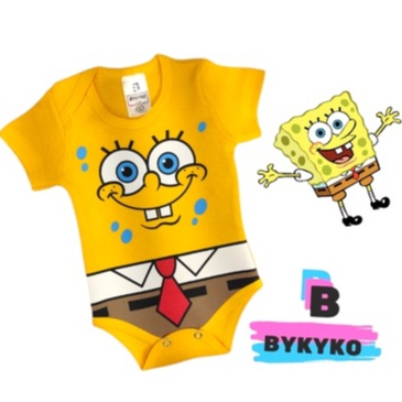Body Bebe Bob Esponja Personalizado | Shopee Brasil