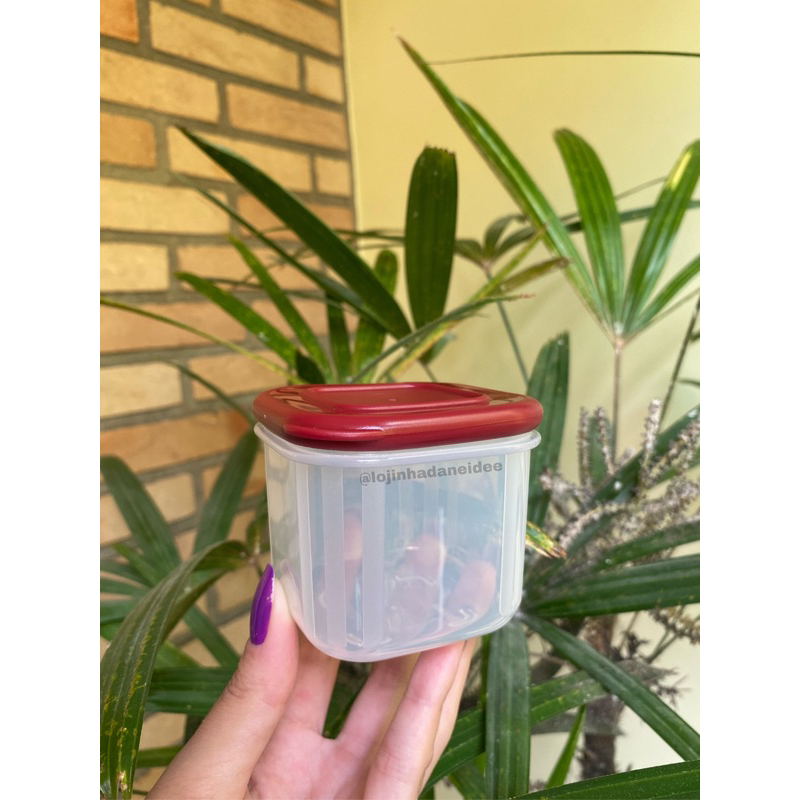 Tupperware Tupperfresh Quadrado Baixo 200 ml Marsala | Shopee Brasil