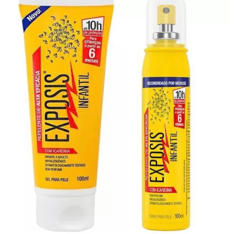 Repelente Exposis Infantil Gel e Spray 100ml | Shopee Brasil