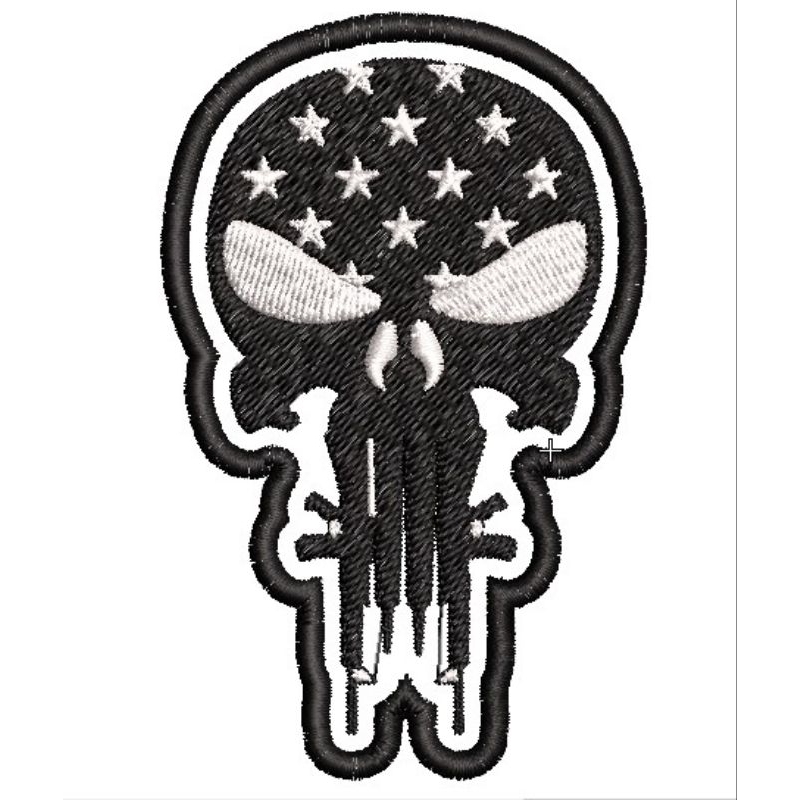 Bordado Patch caveira tático | Shopee Brasil