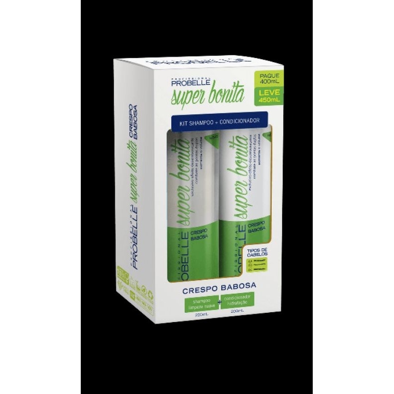 Kit Probelle Shampoo e Condicionador Super Bonita 450ml | Shopee Brasil