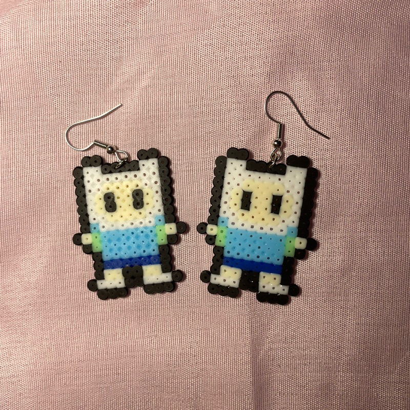 Brincos Finn - Hora de Aventura | Pixel Art | Shopee Brasil