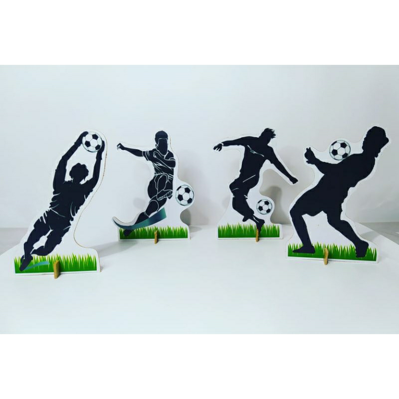 futebol kit decoração de festa infantil 4 display de mesa 20cm | Shopee ...