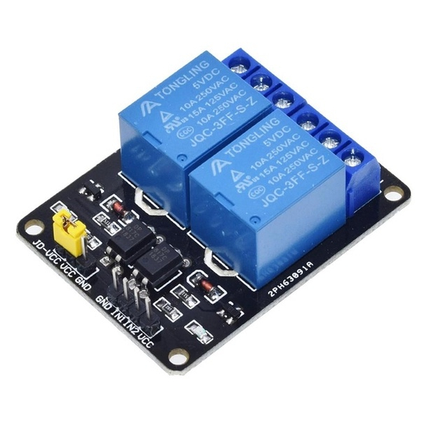 Módulo Relé 2 Canais 5v Led Indicador Reles Dois Canais Com Protecao ...