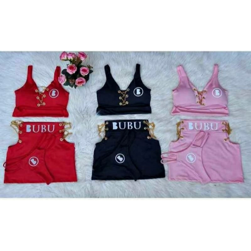 CONJUNTO BUBU SAIA + CROPPED | Shopee Brasil