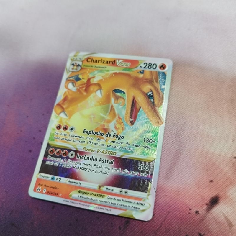 Carta Pokémon Ultra Rara Charizard V-Astro 19/159 | Shopee Brasil