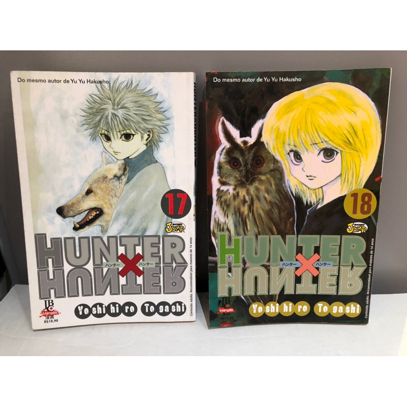 Hunter x Hunter 17 e 18 - 1ª publicação em papel jornal (mangás usados ...