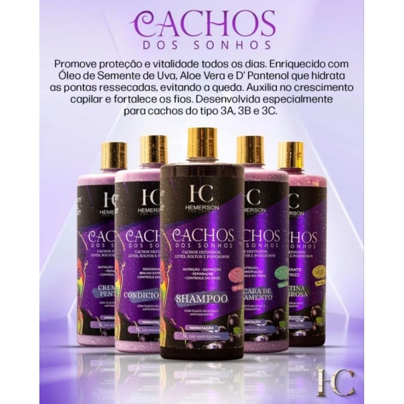 kit cachos dos sonhos (mestre dos cachos) 5 produtos | Shopee Brasil