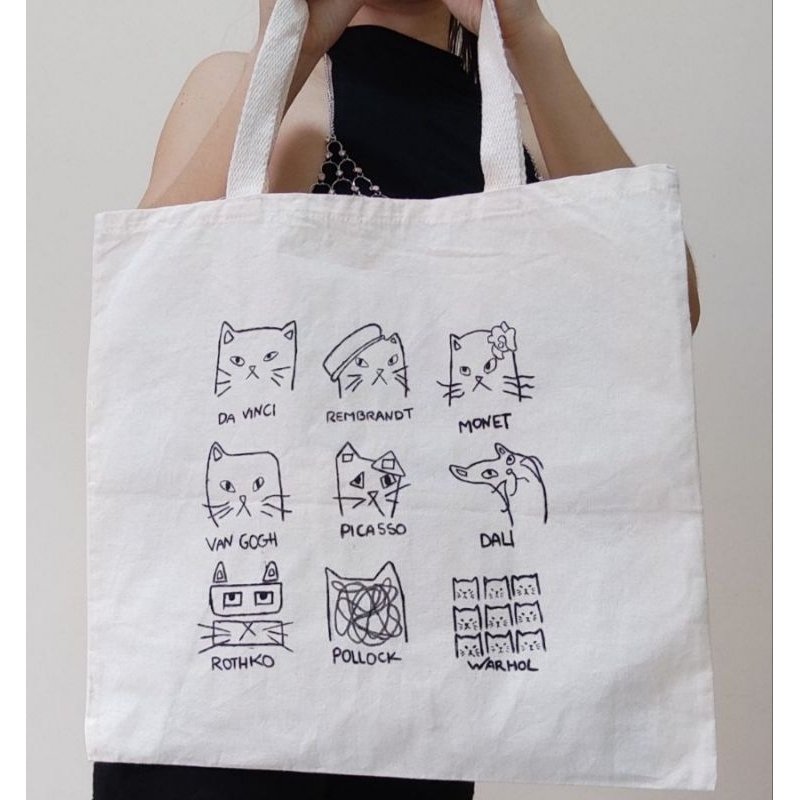 Ecobag gatos pintores | Shopee Brasil