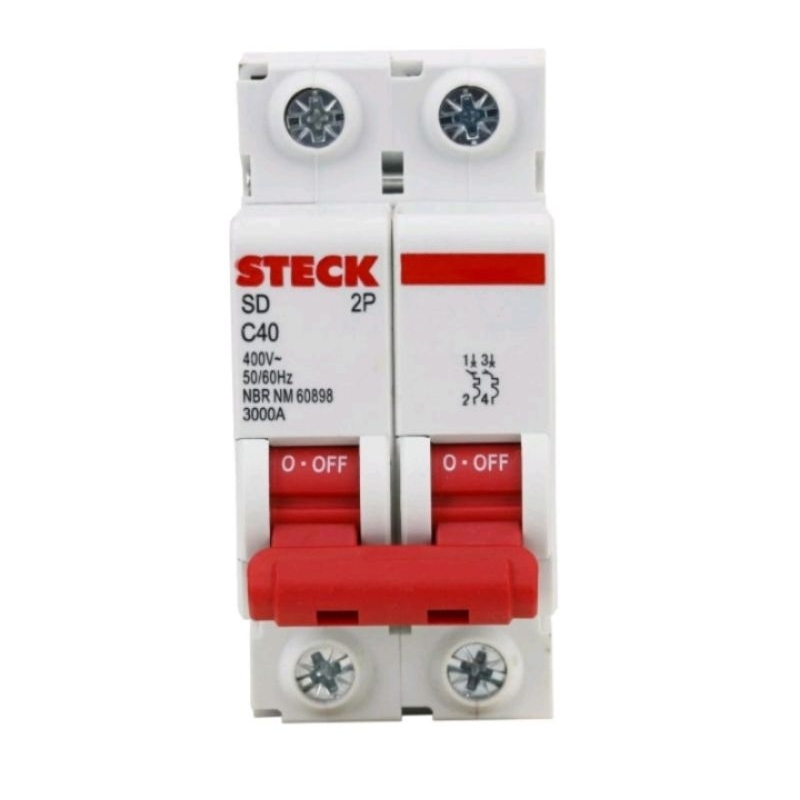 Disjuntor Bipolar Curva C 40A - Steck | Shopee Brasil